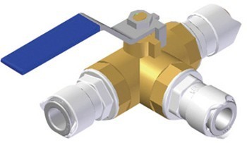 3 Way Push Fit Valve - 12mm